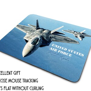 United States Air Force USAF F22 Raptor Jet Cool Mouse Pad | Military ...