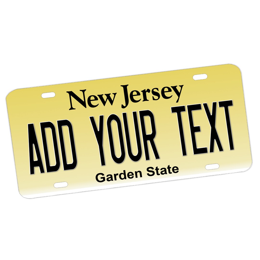 New Jersey Custom Novelty Vanity License Plate / Metal Sign / Cars ...