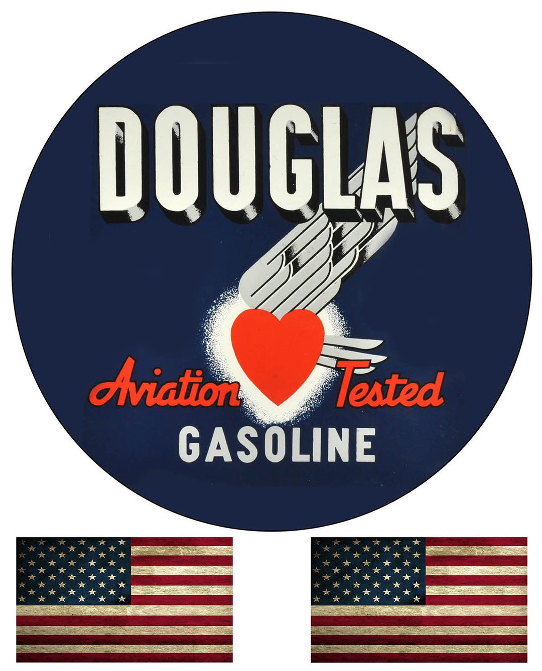 Douglas Aviation Tested Old Ad Vintage Round Metal Garage Sign ...