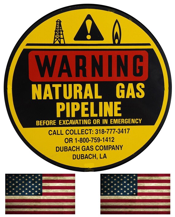 Natural Gas Pipeline Sign