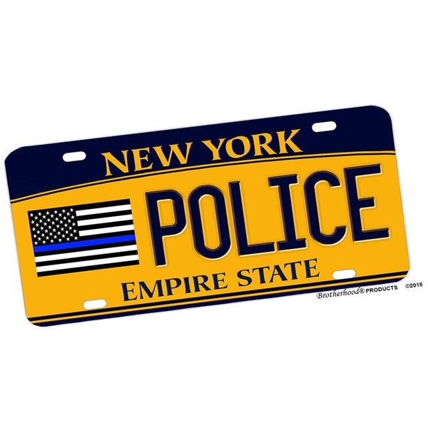 Blue and Yellow License Plate - Etsy