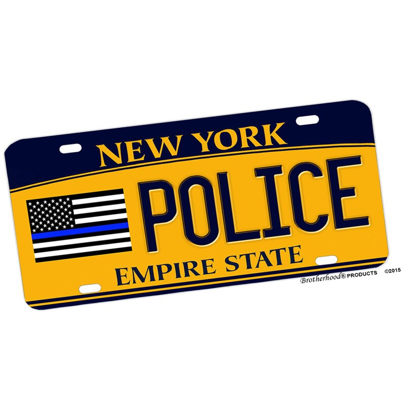 Blue and Yellow License Plate - Etsy