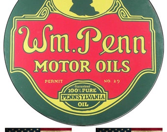 Wm Penn Oil Sign - Etsy