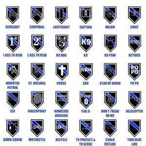 Thin Blue Line Police Chief Memo Pad Holder Padfolio Police Prayer ...