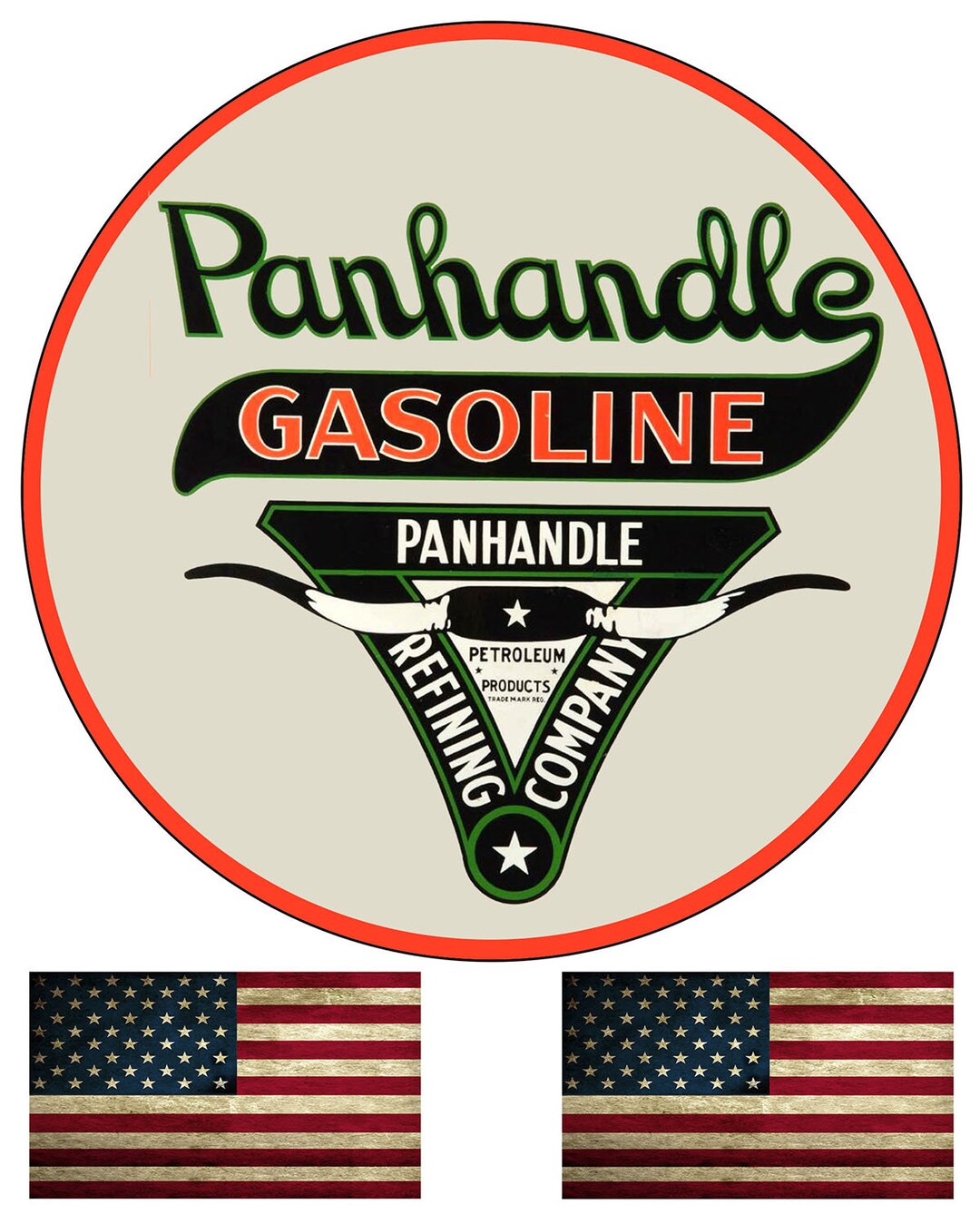 Panhandle Gasoline Old Garage Sign Metal Garage Vintage Reproduction 11 ...