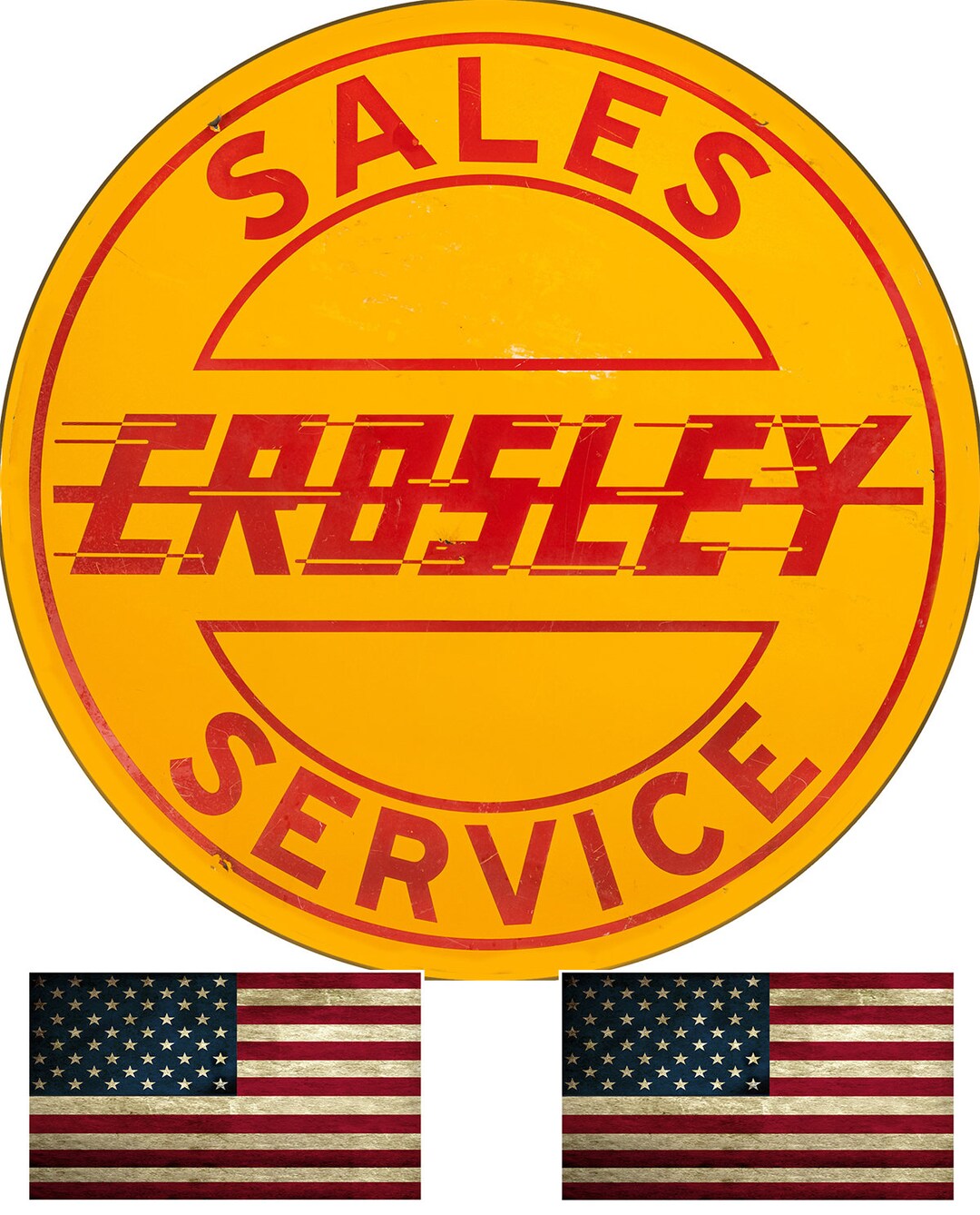 Crosley Sales & Service Sign - Vintage Garage Metal Sign Reproduction ...