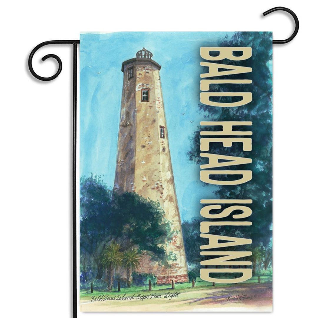 TWO Flags TWO Stands Bald Head Island North Carolina Beach Outer Banks ...