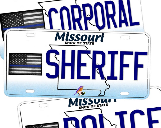 Thin Blue Line Retired Deputy Sheriff Novelty Car Tag License Plate LEO ...