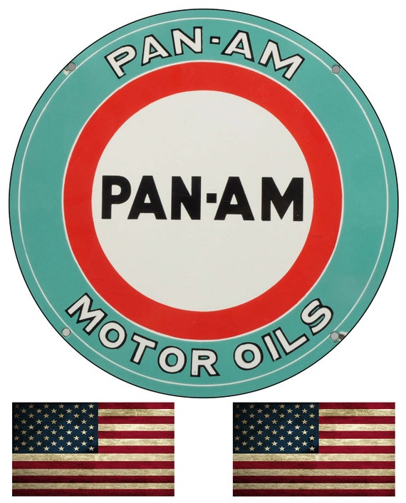 Pan Am Motor Oils Gasoline Old Garage Sign Metal Garage | Etsy