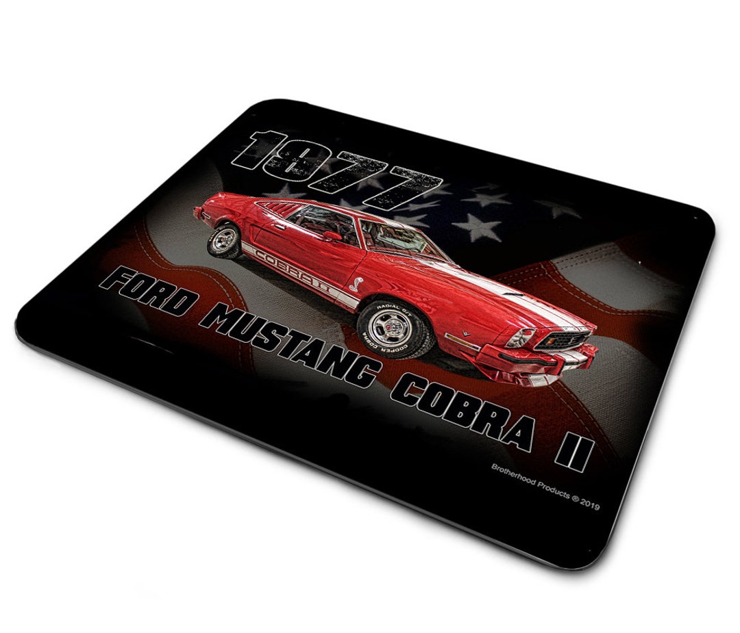 1977 Ford Mustang Cobra II Rubber Backed Square Mouse Pad for Gaming ...
