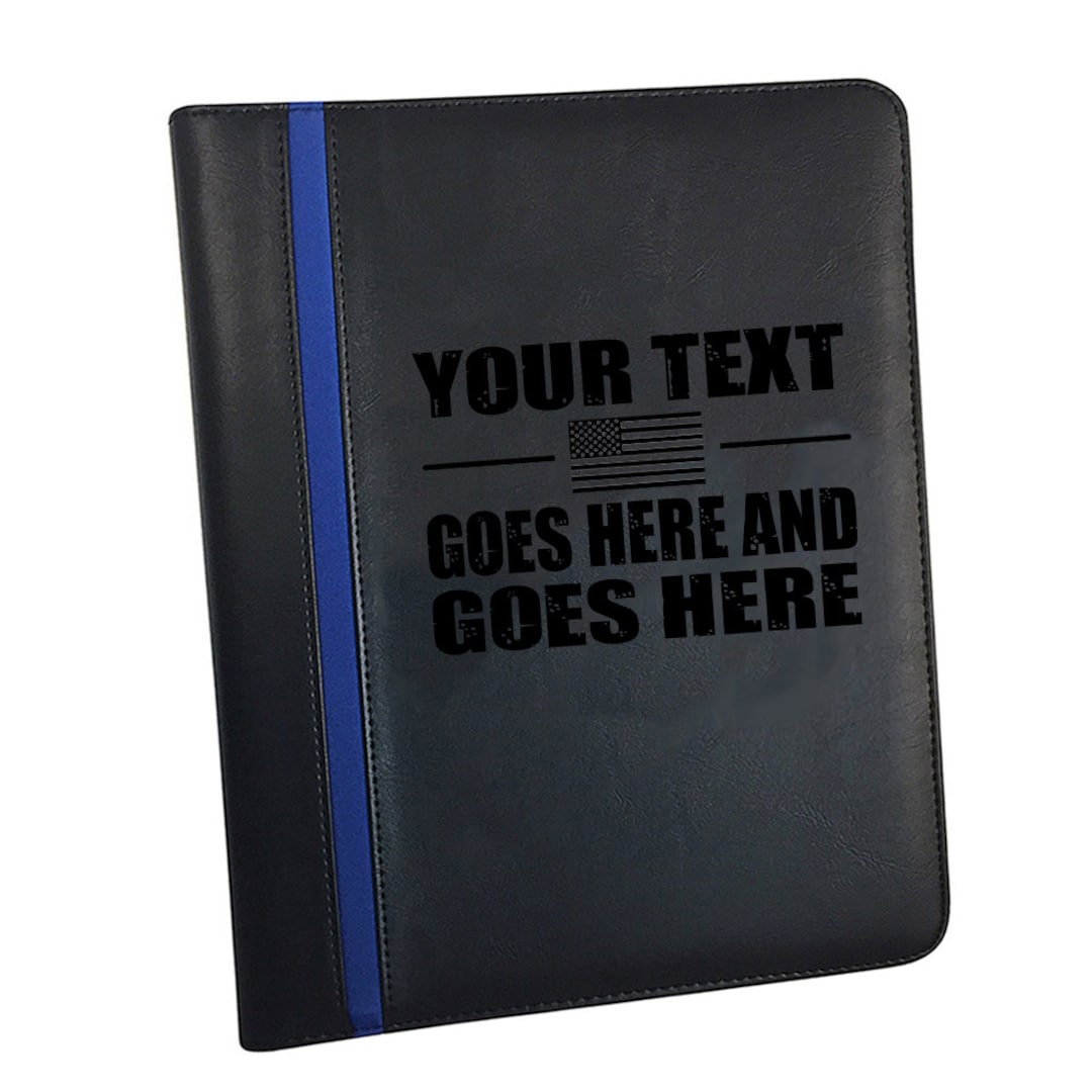 Thin Blue Line Law Enforcement Padfolio | Personalized Police Gift - Etsy