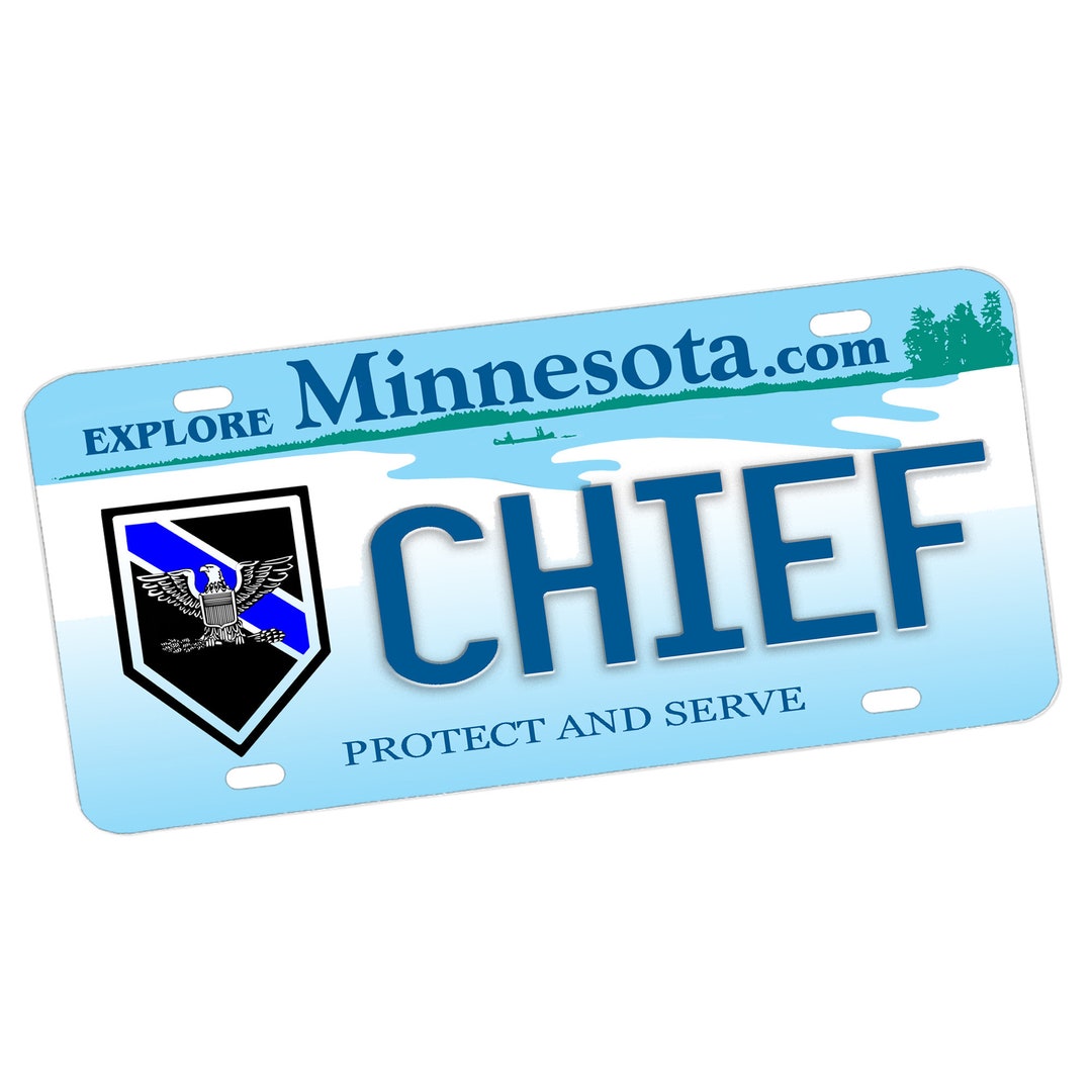 Minnesota Thin Blue Line for Police Sheriff | Vanity License Plate ...