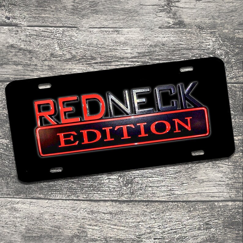 Redneck Edition Vanity License Plate Blue Line Police - Etsy