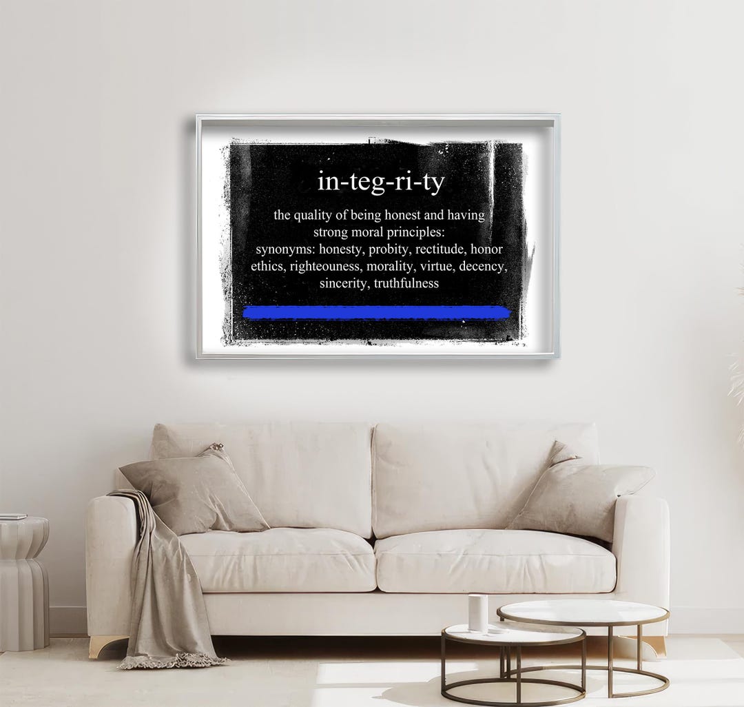 Thin Blue Line Definition of Integrity Law Enforcement Police Sheriff ...