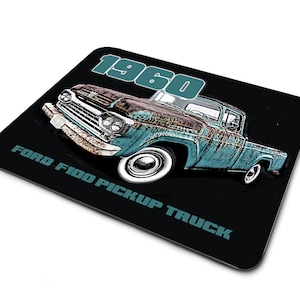 Old 1960's Ford F100 Classic Pick up Truck Thin Rubber Backed Square ...