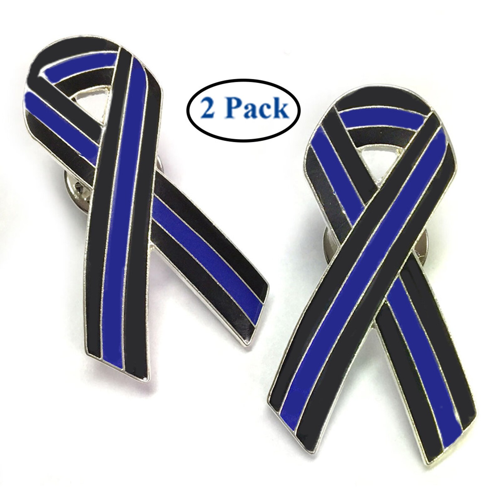 Thin Blue Line Ribbon Pins First Responder Law Enforcement | Etsy