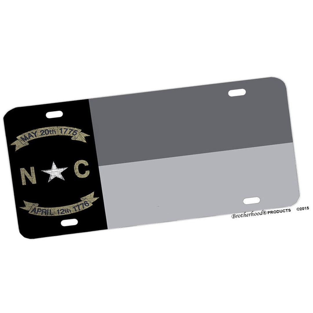 Subdued North Carolina State Flag License Plate Vanity License Plate ...