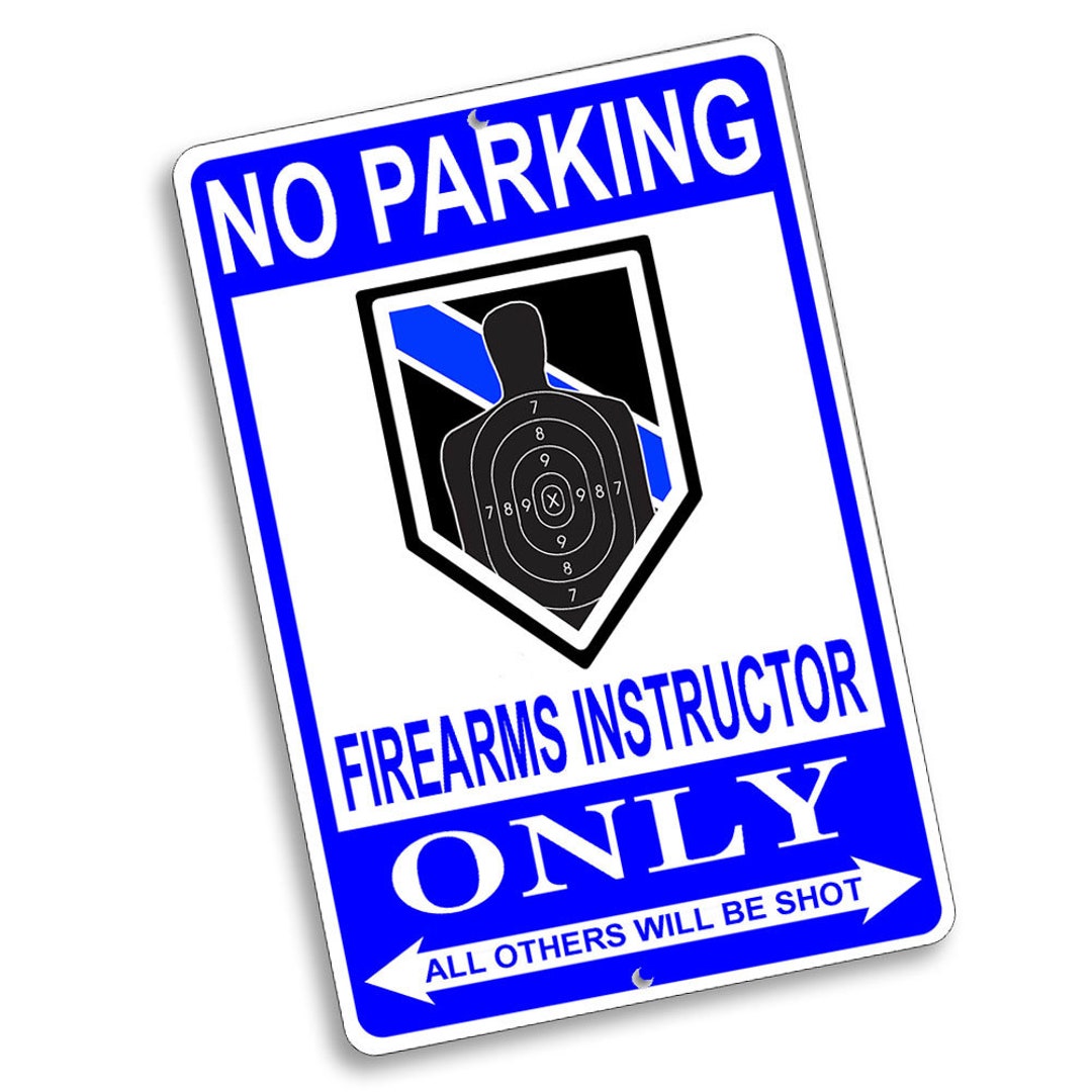 Firearms Instructor Only Sign | Thin Blue Line Police Decor (8x12 ...