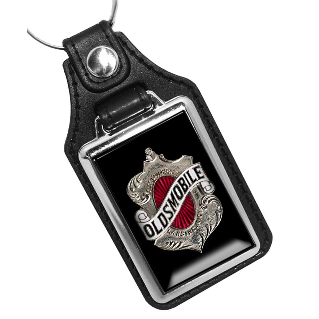 Vintage Silver Red Oldsmobile Emblem Design Keychain Key Holder Key ...