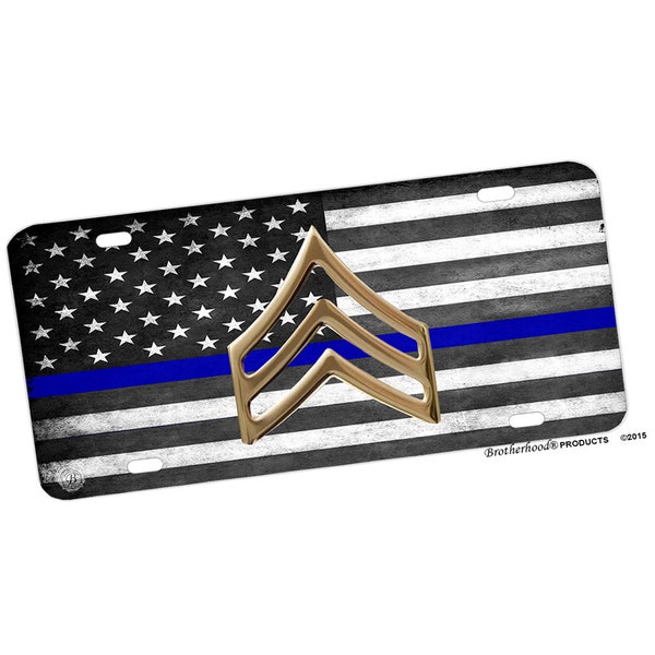 Police Sergeant License Plate - Etsy