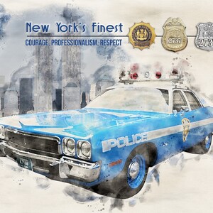 Custom NYPD Blue Car With Custom Badge Number Aluminum Stand off Police ...