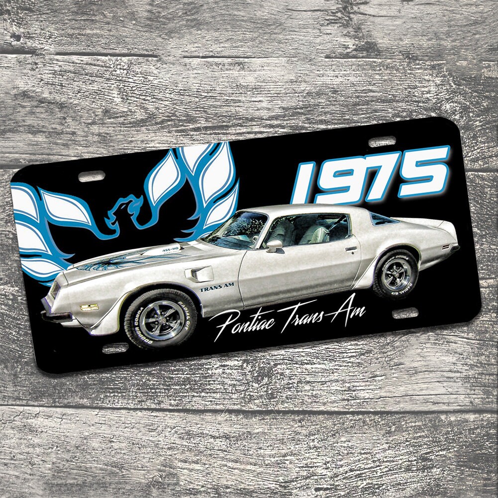 1975 Pontiac Trans Am License Plate | Vanity Car Tag - Etsy
