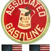 Associated Gasoline Vintage Sign Garage Sign Metal Garage - Etsy