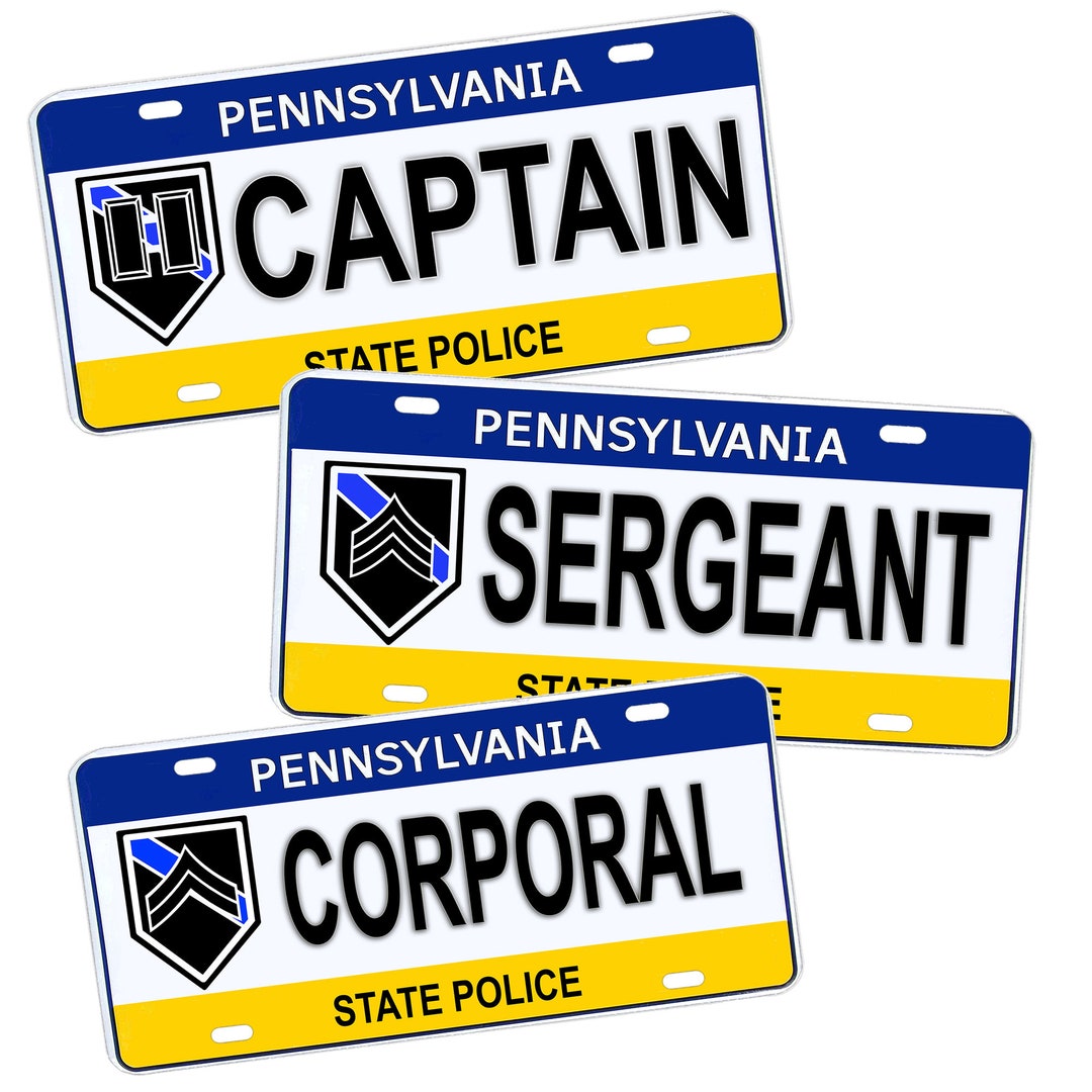 Pennsylvania State Highway Patrol | Vanity License Plate | Law ...