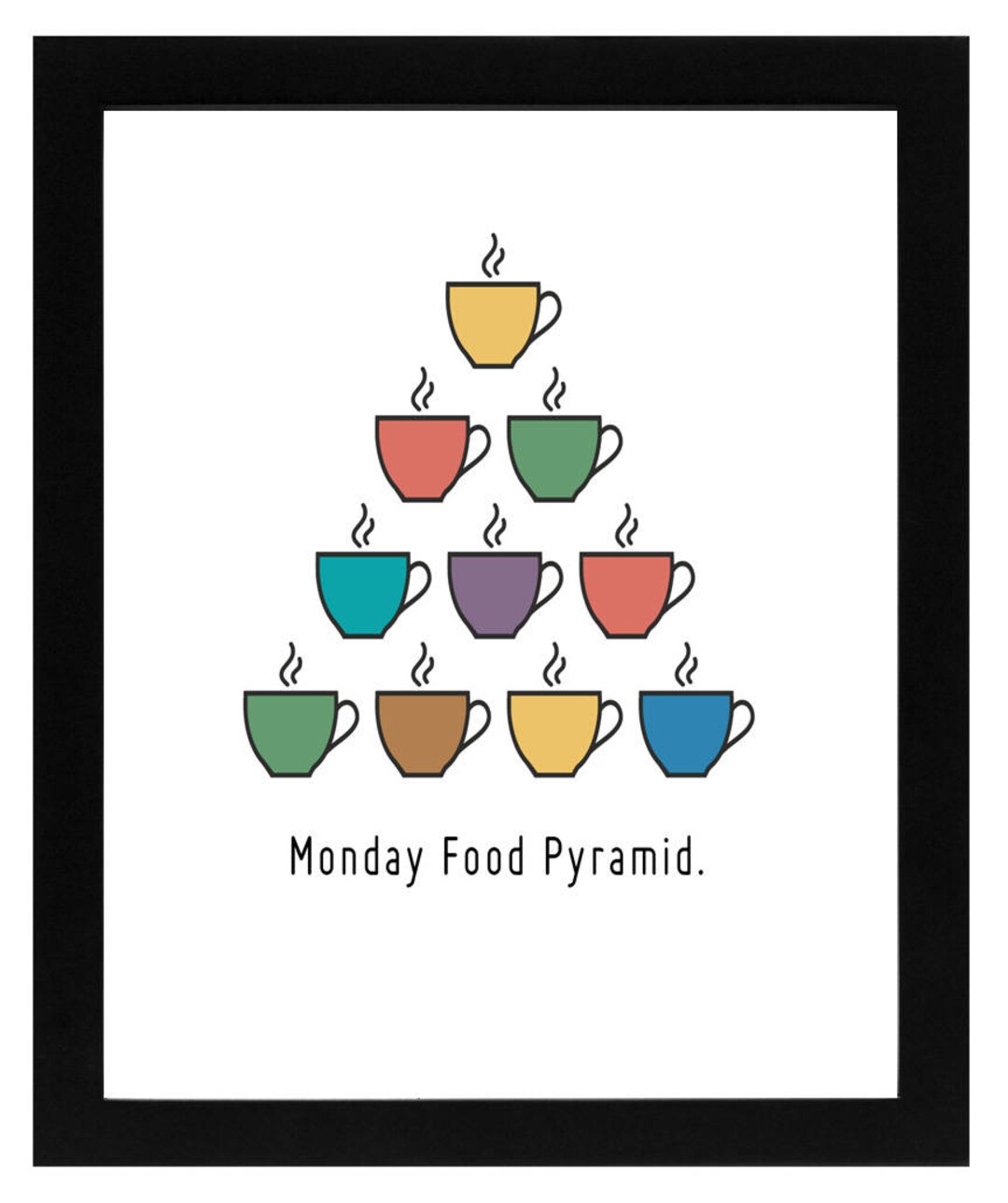 8 X 10 "coffee Pyramid" Digital Download (various Colors) - Etsy