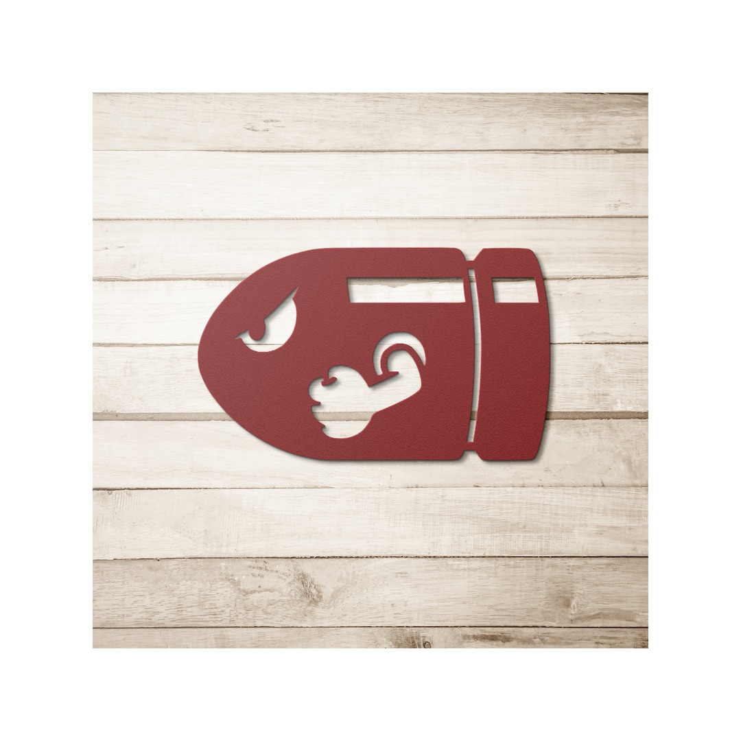 Bullet Bill Mario Inspired Metal Wall Art Super Mario Brothers ...
