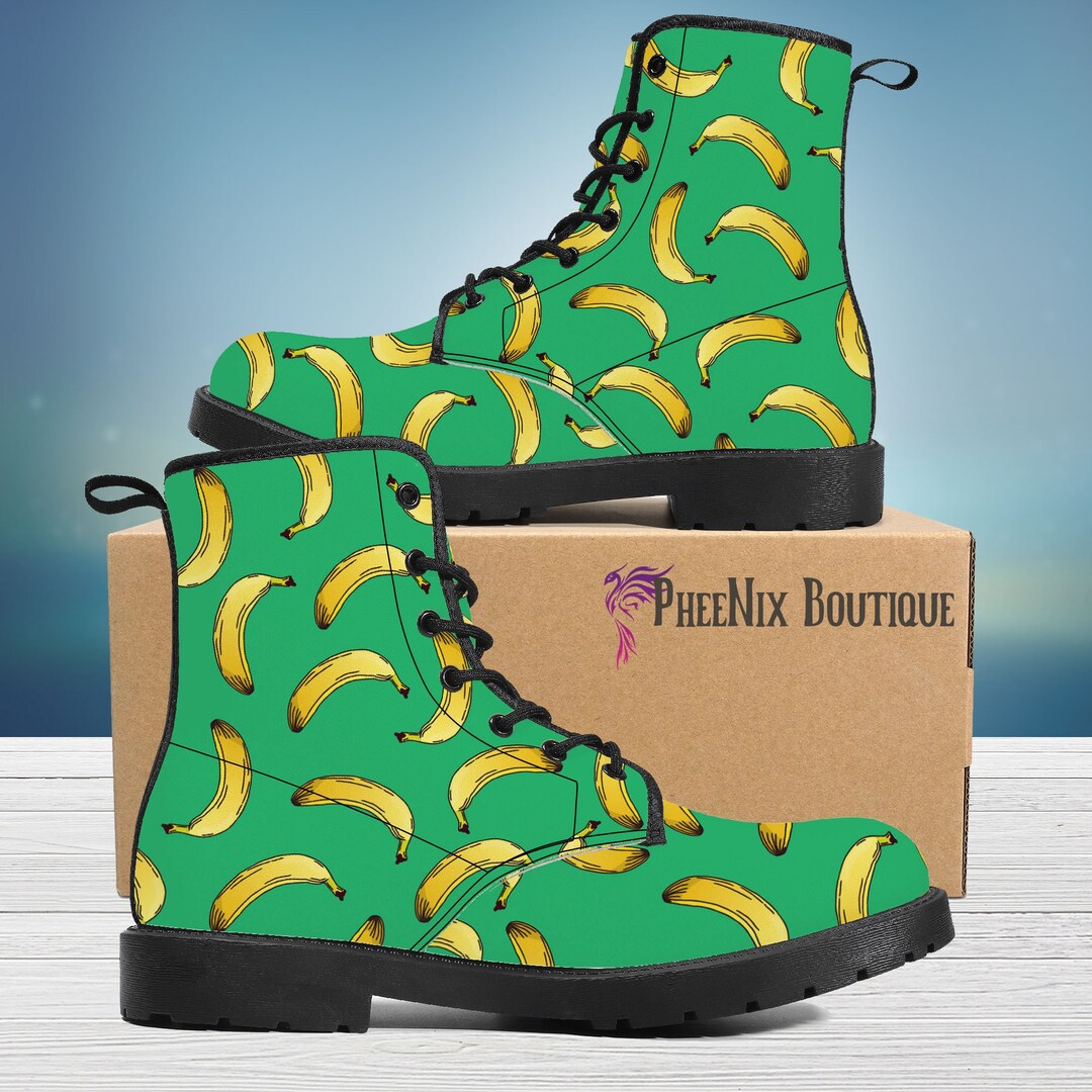 Go Bananas Vegan Leather Boots Botas, Handcrafted Biker Boots, Classic ...