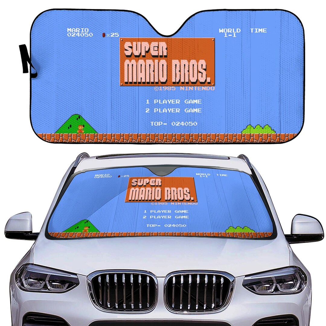 Mario Evolution Sun Shade Windshield Shade, Custom Gift for Her, Custom ...