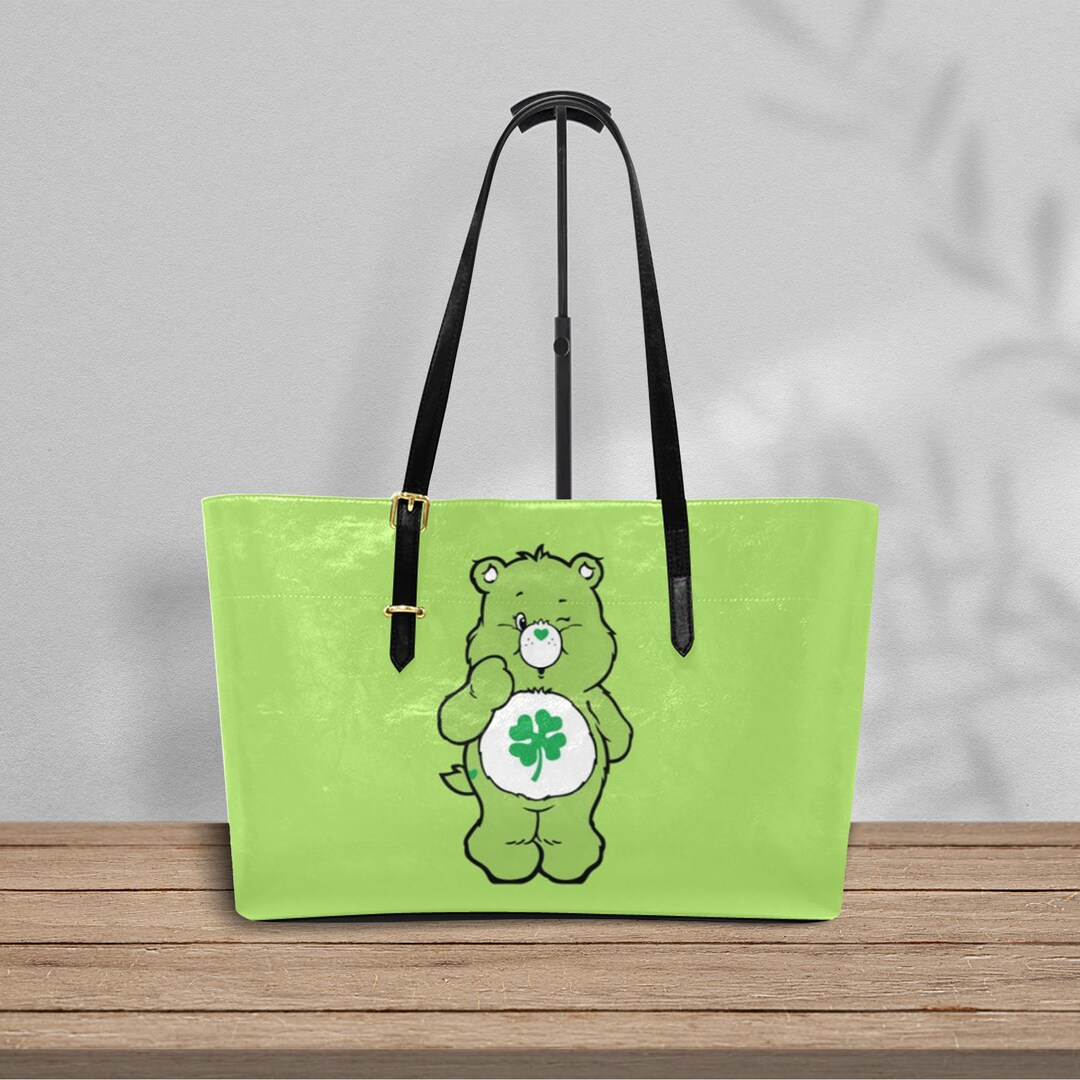 Good Luck Bear Care Bears Vegan Leather Tote Bag Shoulder Purse ...