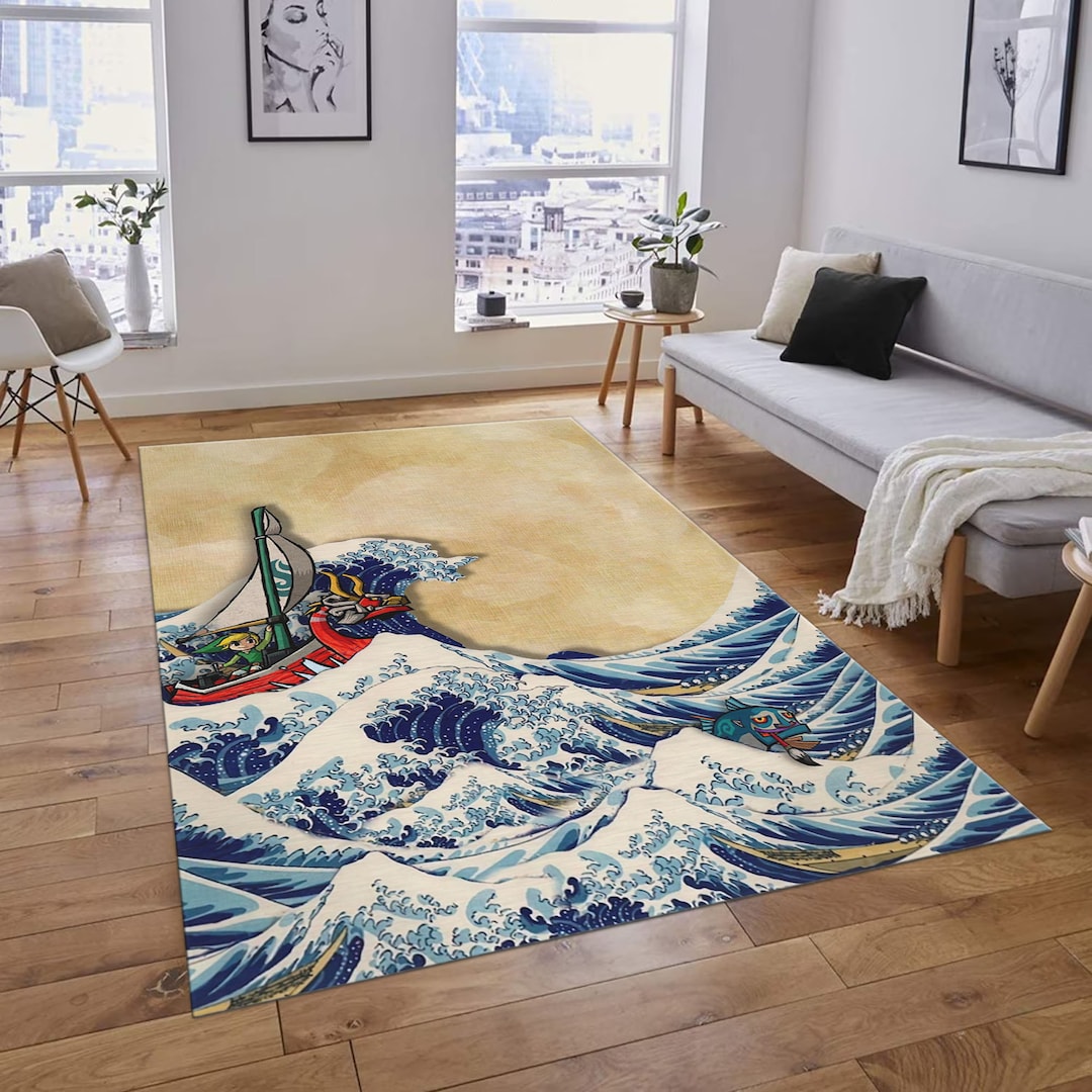 Link the Wind Waker and the Wave Indoor Outdoor Area Rug, Legend of ...