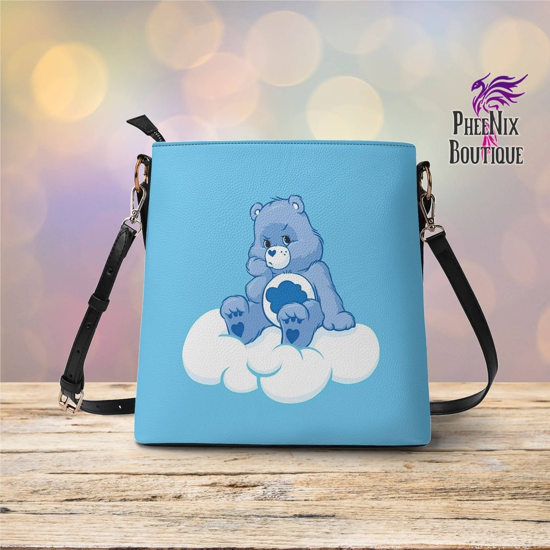 Custom Grumpy Bear Inspired Crossbody Purse Care Bears Bucket Bag ...
