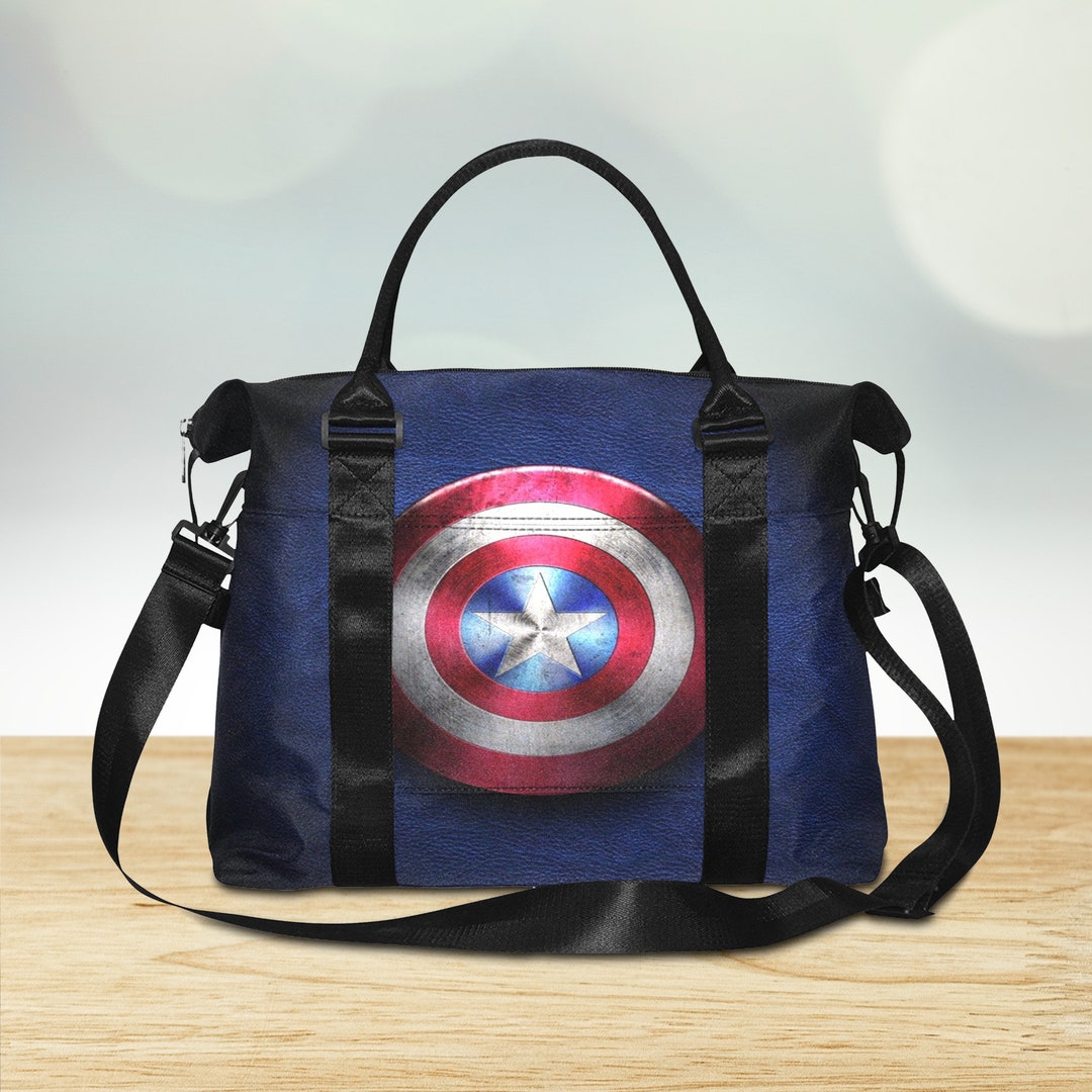 Custom Captain America Shield Large Capacity Travel Bag Weekender ...