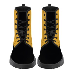 Custom Pikachu Inspired Vegan Leather Combat Boots, Pokemon Go, Adult ...