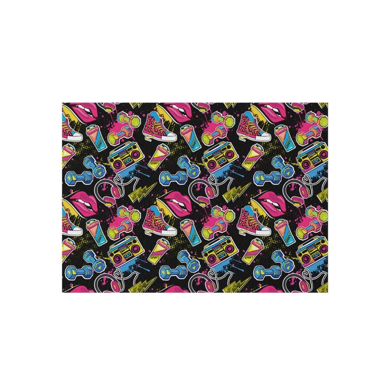 Life in the 90's Indoor Outdoor Area Rug Retro Roller Rink - Etsy