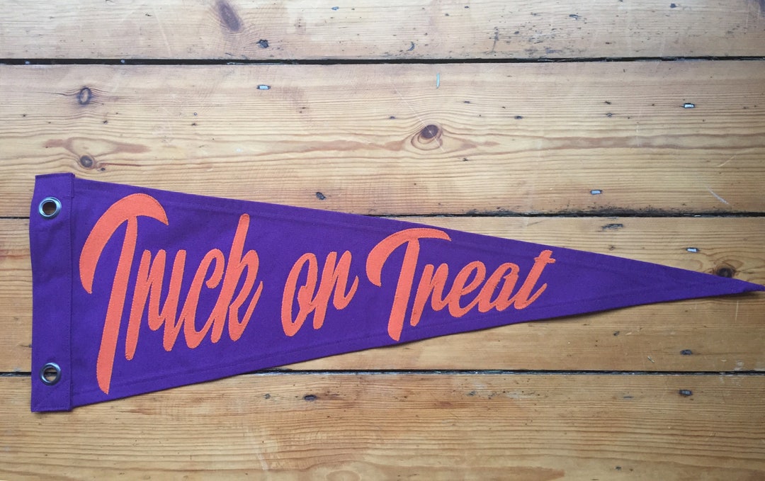 Trick or Treat Pennant Flag - Etsy