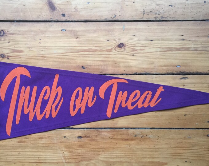 Trick or Treat Pennant Flag - Etsy