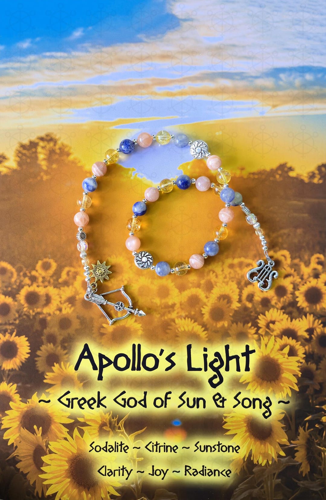Apollo Prayer Beads ~ Greek God of Sun, Medicine, Music, and Healing - Etsy