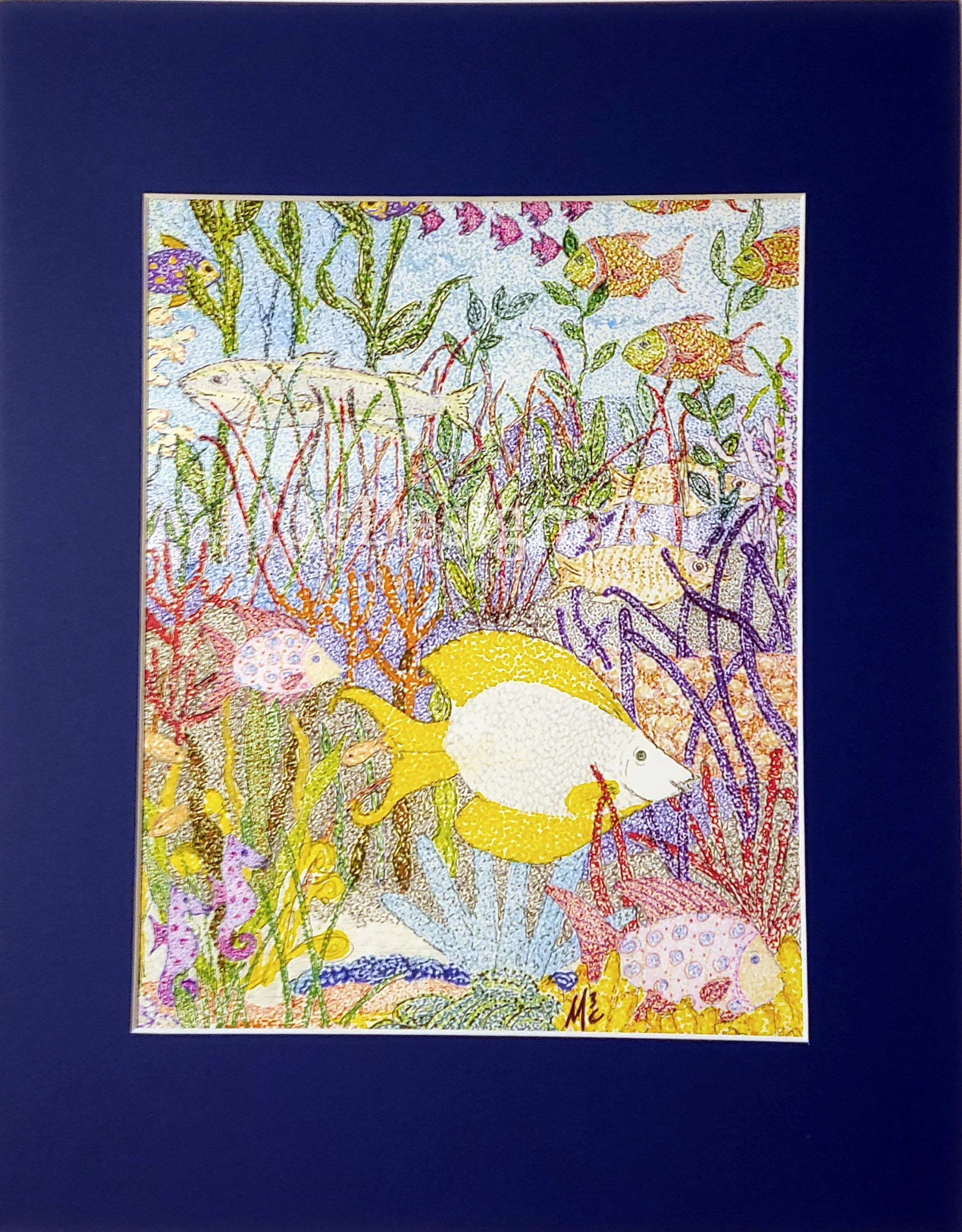 Pointilism-style Coral Reef Collage Print, Unframed - Etsy