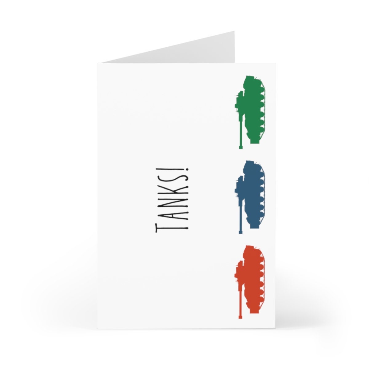 Tanks 7-pack Kids Birthday Thank You Cards With Envelopes Multi-color ...