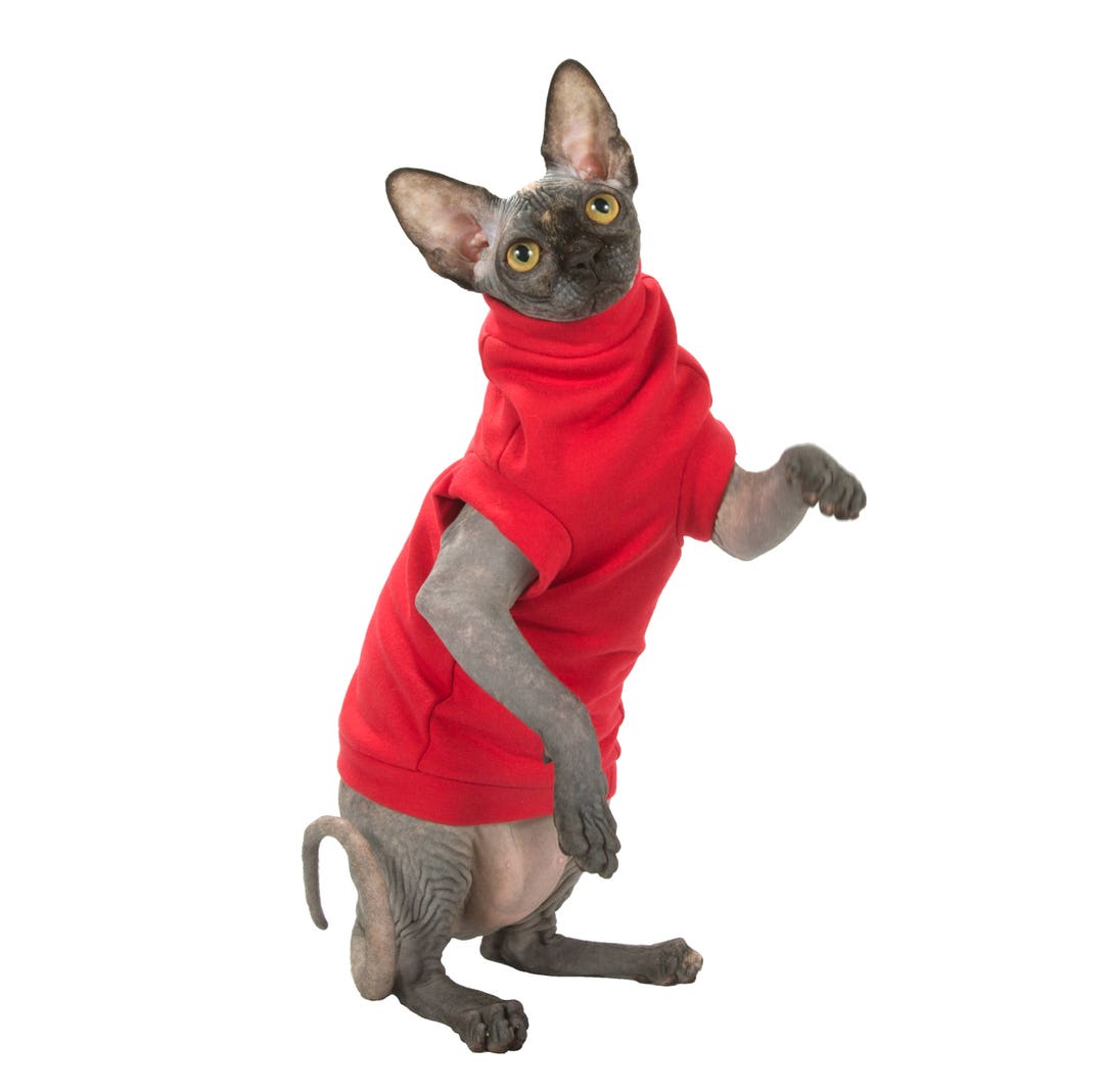 Kotomoda CAT WEAR Turtleneck Maxi Winter in Red - Etsy