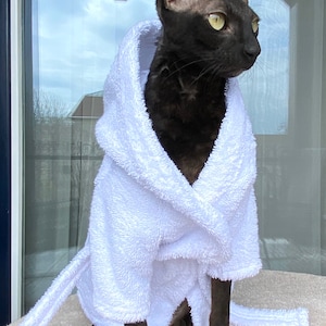 Kotomoda CAT WEAR Bathrobe White - Etsy