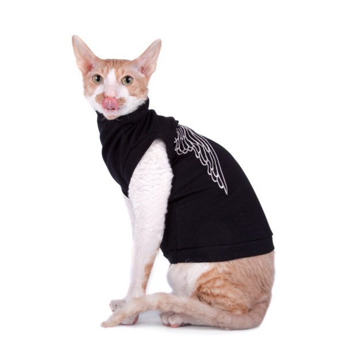 Kotomoda CAT WEAR Turtleneck Maxi Silver Wings - Etsy