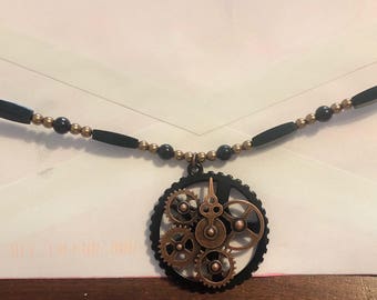 Clockwork Necklace | Etsy