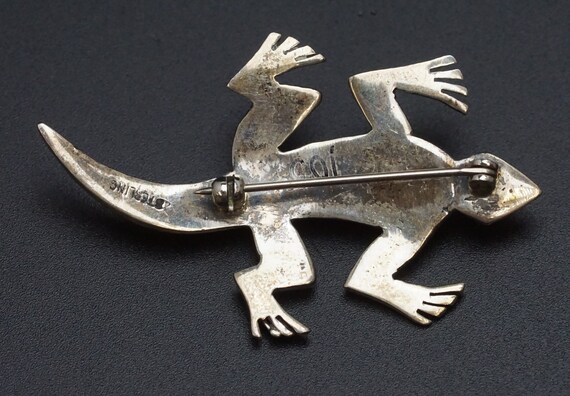 Native American Indian Handcrafted Lizard Gecko Pin B… - Gem