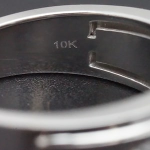 MGW 10K White Gold 1/2cttw Round Channel Set Natural Diamond Ring (CAT ...