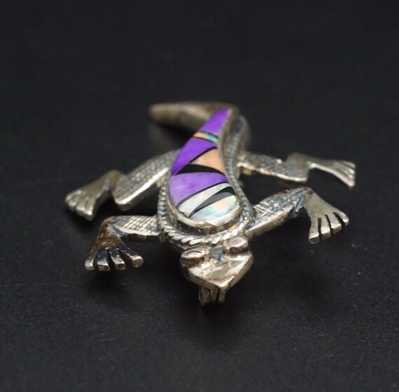 Native American Indian Handcrafted Lizard Gecko Pin B… - Gem